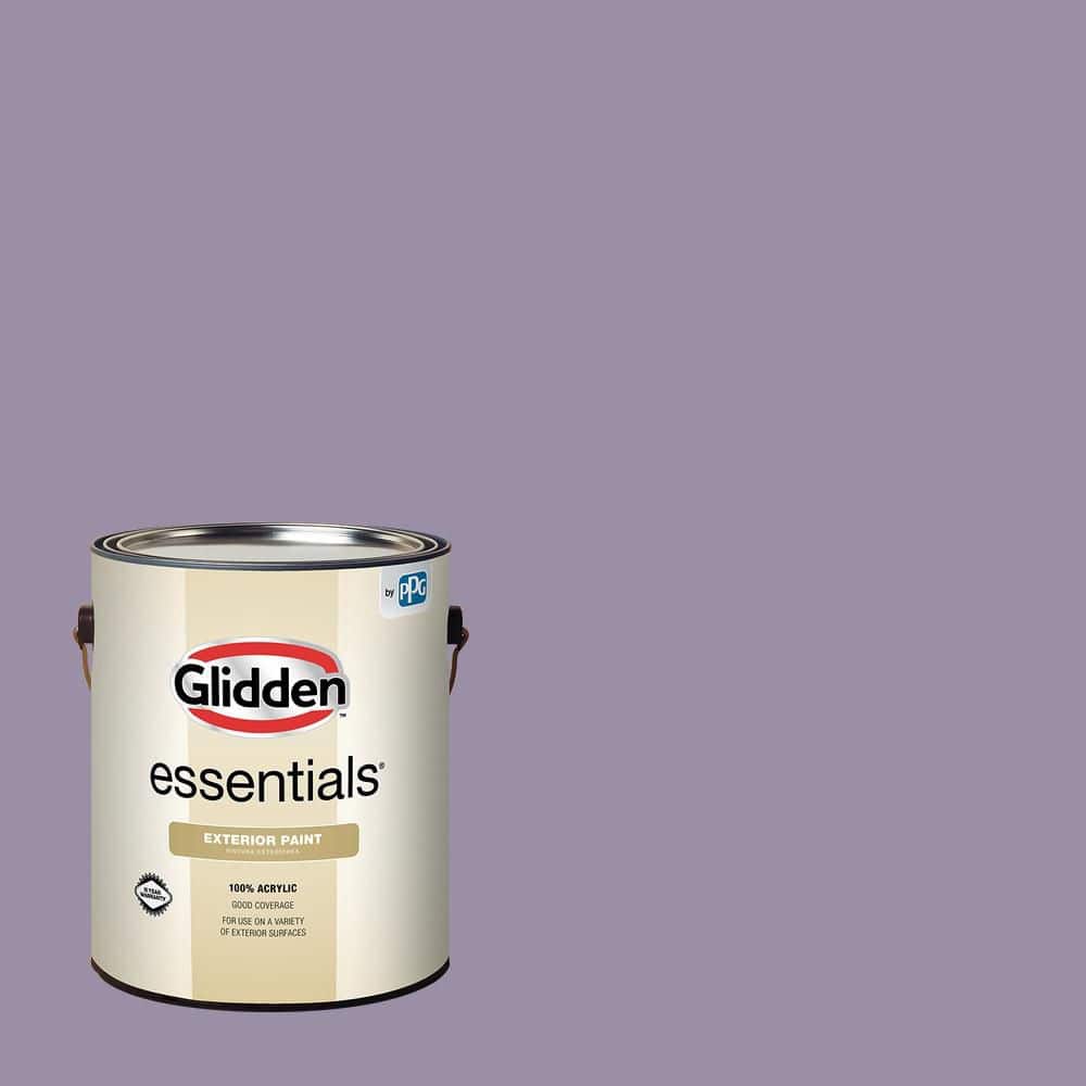 Glidden Essentials 1 gal. PPG1174-5 Smoky Grape Semi-Gloss Exterior ...
