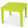 Gymax Kids Square Table Green Indoor Outdoor Heavy-Duty All-Weather ...