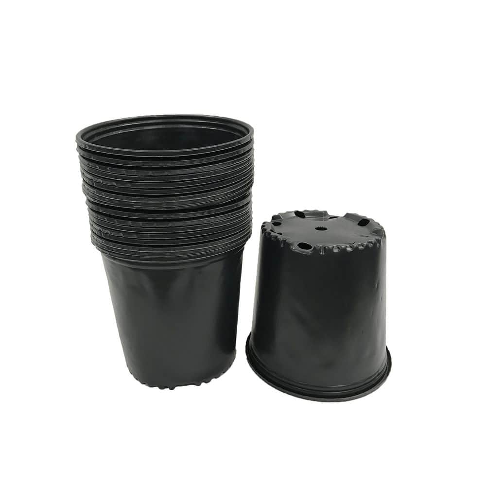 Viagrow 2 Gal. Black Plastic Nursery Pots (24-Pack) VHPP200-24 - The ...