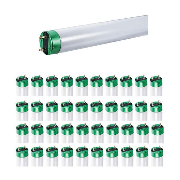LUXRITE 32-Watt 48 in. Linear F32T8/841 T8 Tube Fluorescent Light Bulb ...