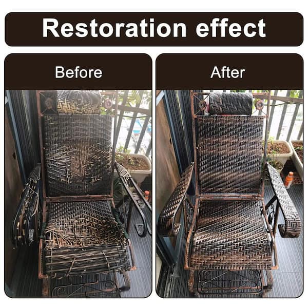 Angel Sar 220 ft. Brown Wicker Repair Kit with Weaving Tool for Outdoor Patio Furniture PRYY0147 The Home Depot