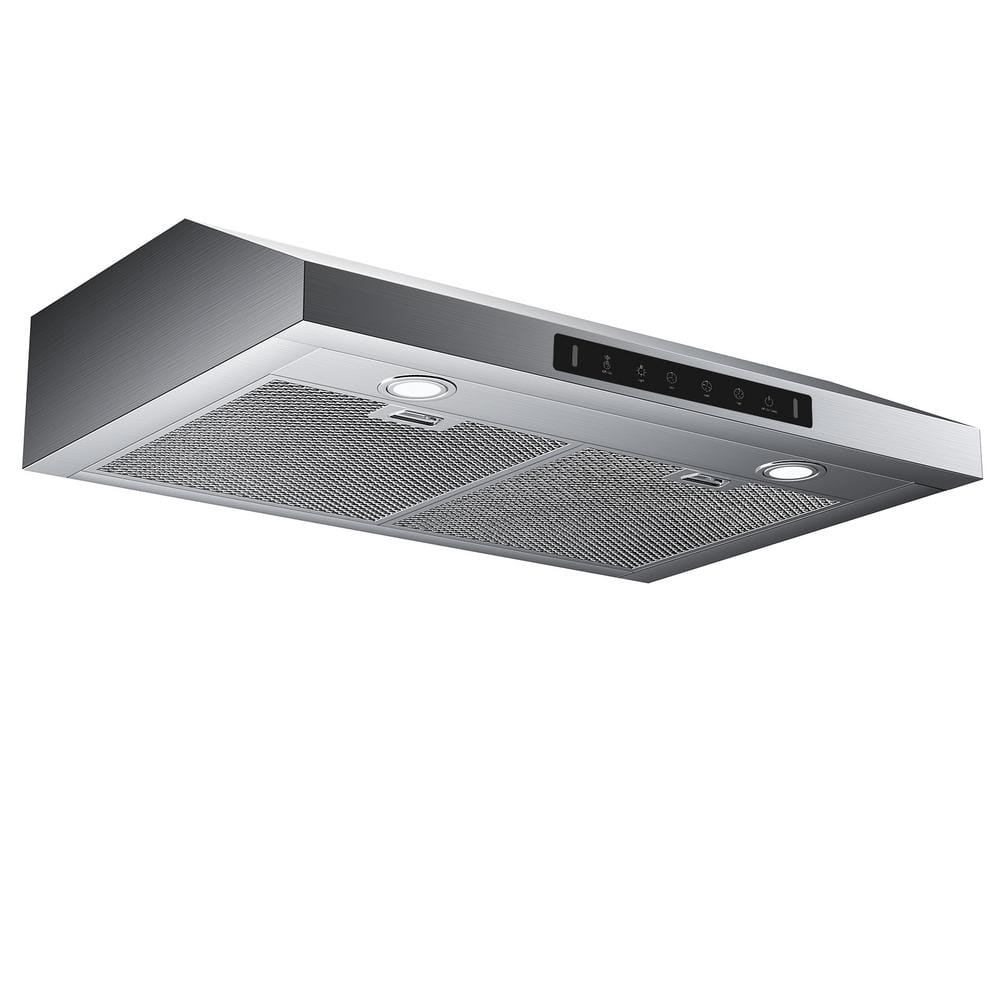 30 in. 900 CFM Ducted Under Cabinet Range Hood in Stainless Steel with ...