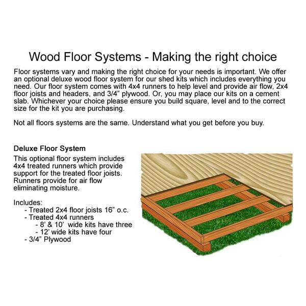 Buy Arlington 12 ft. x 24 ft. Wood Storage Shed Kit with Floor ...