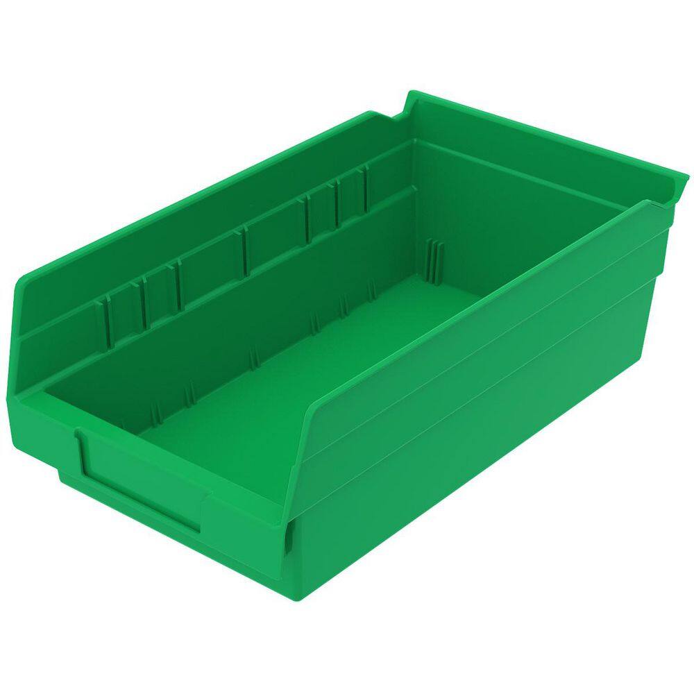 Akro-Mils 30130 Plastic Stackable Shelf Bins, 12 in. x 6 1/2 in. x 4 in ...
