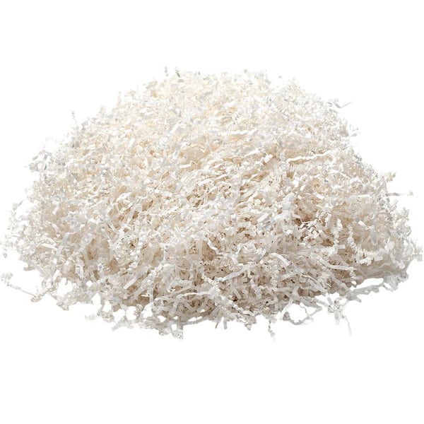 N/A 2 lbs. Crinkle Cut Paper Shred White Eco-Friendly Recyclable Gift ...