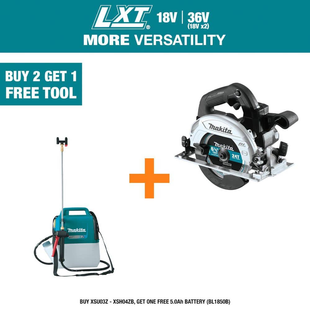 Makita 18V LXT Lithium-Ion Cordless 1.3 Gallon Sprayer with 18V 6-1/2 ...