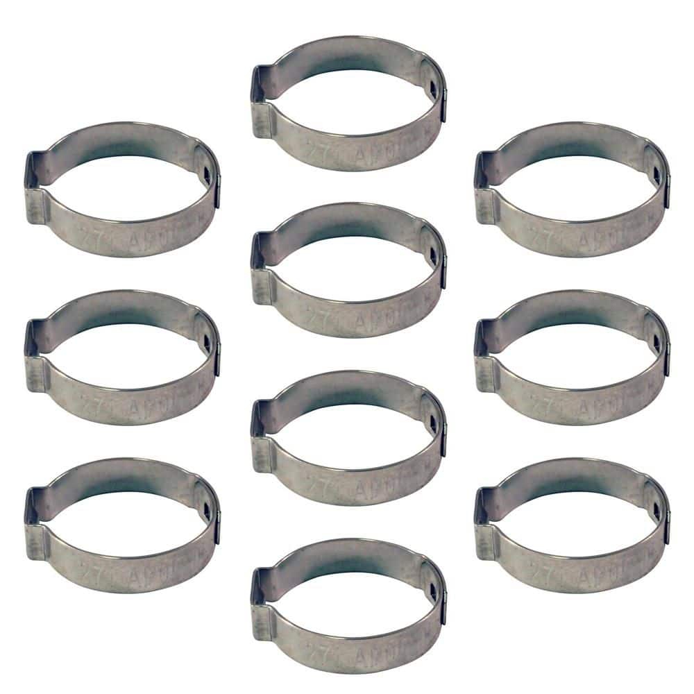 Apollo 3/4 in. Stainless-Steel Poly Pipe Pinch Clamps (10-Pack ...