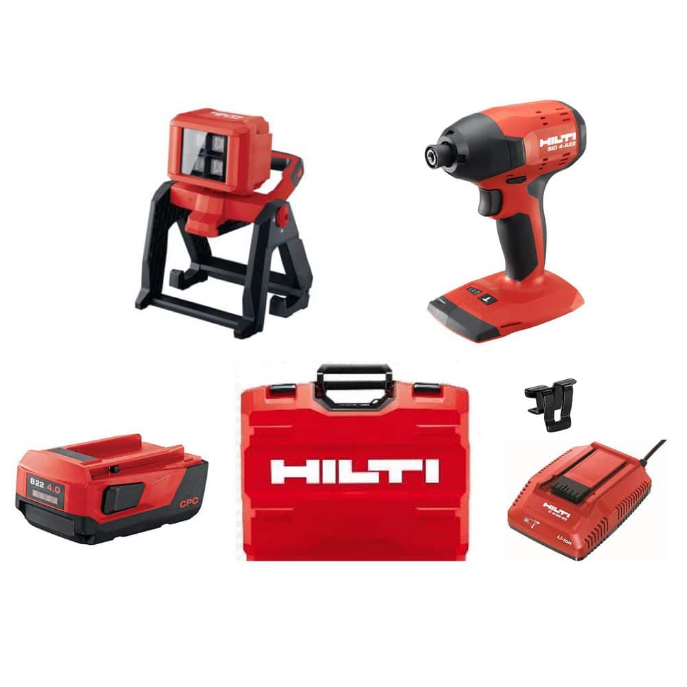 Reviews for Hilti 22V Lithium-Ion Cordless Impact Drill Driver and Worklight Combo Kit with ...