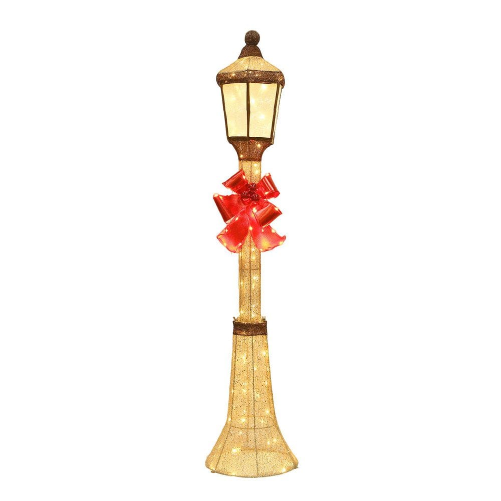 Starfree 60 in. Outdoor Christmas Decoration Lamp Post with Warm White ...