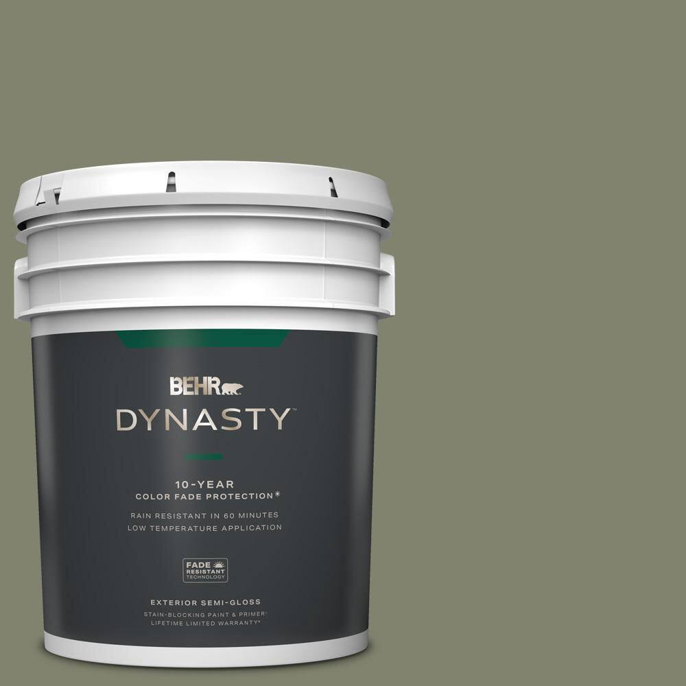 BEHR DYNASTY 5 gal. #PPU10-18 Lizard Green Semi-Gloss Exterior Stain ...