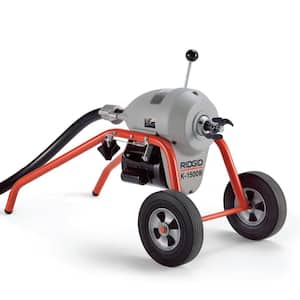 RIDGID 115-Volt K-1500A Sectional Sewer and Drain Cleaning Machine with ...