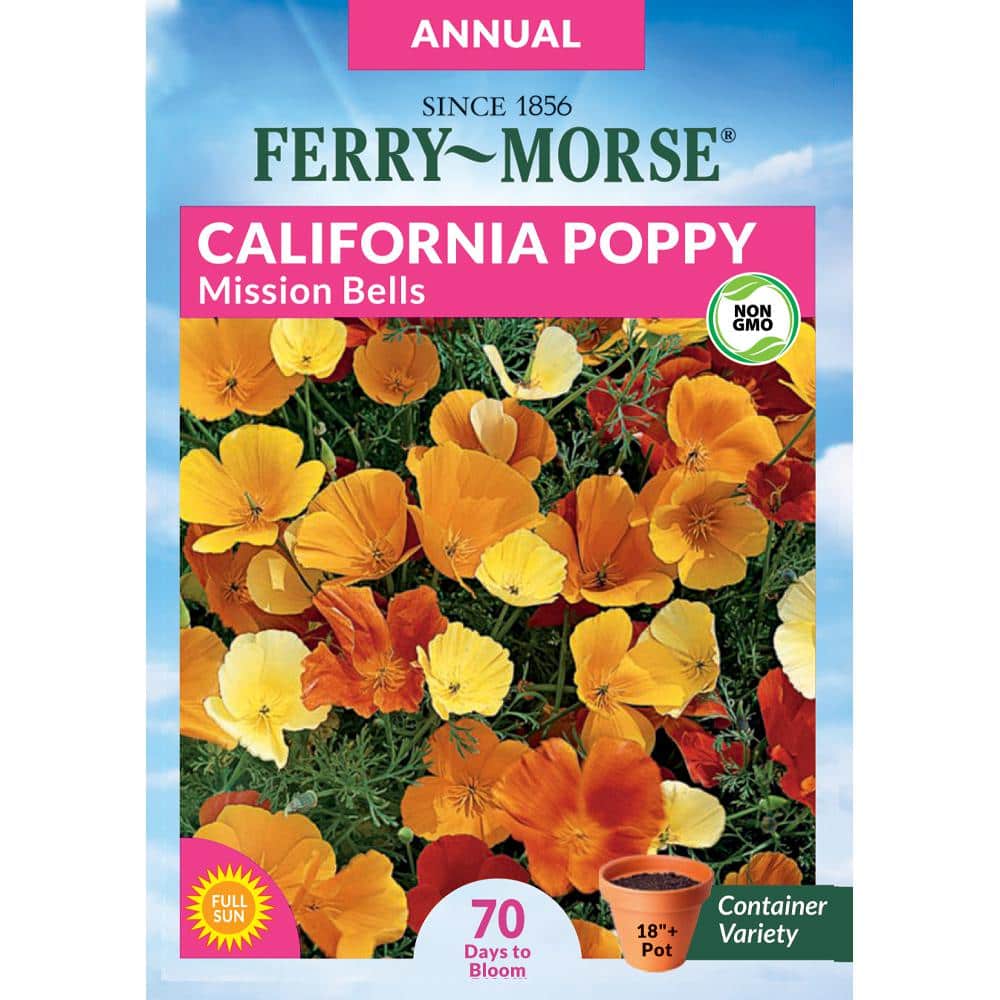 Ferry-Morse California Poppy Mission Bells Flower Seed 5321 - The Home ...