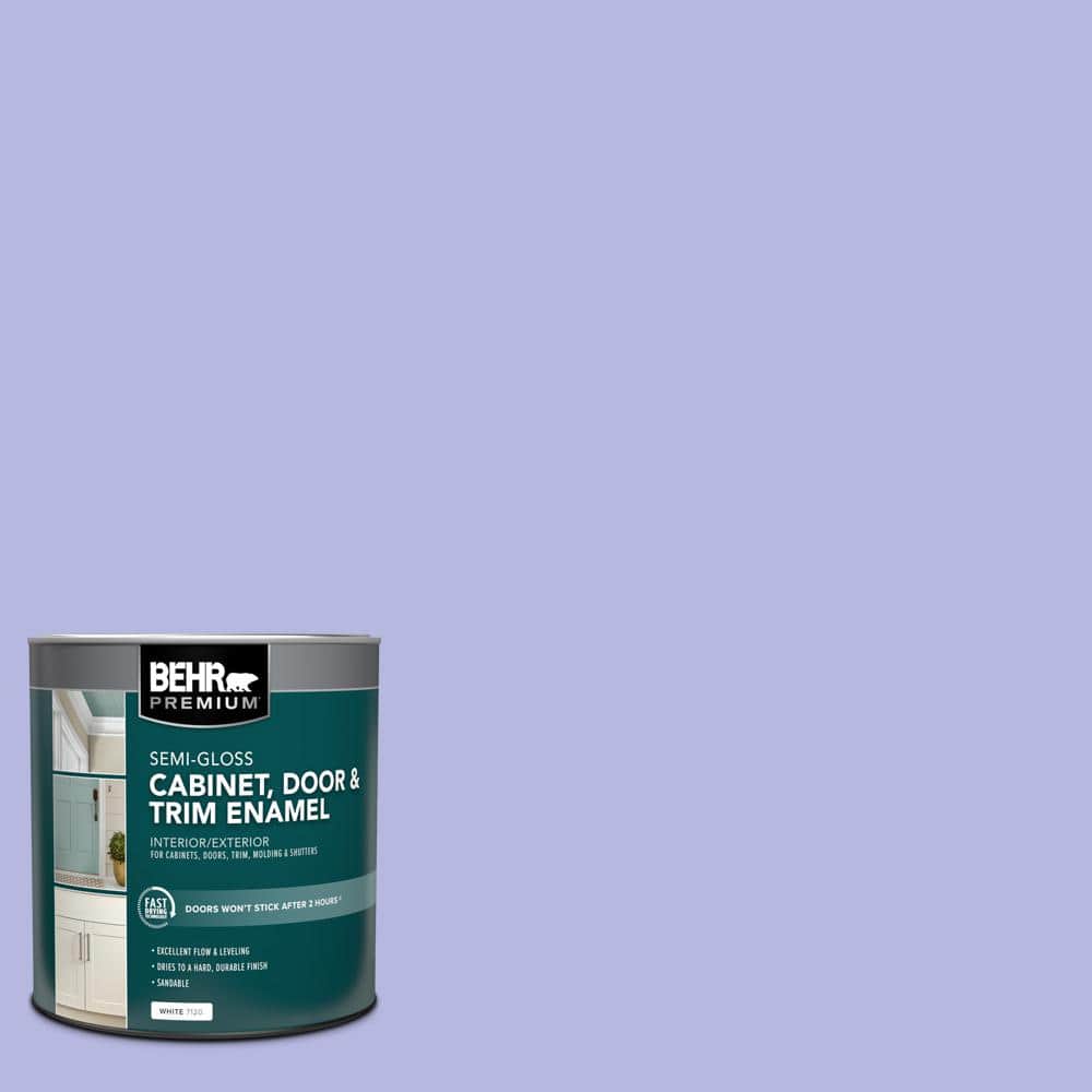 BEHR PREMIUM 1 qt. #P550-3 Lavender Cloud Semi-Gloss Enamel Interior ...