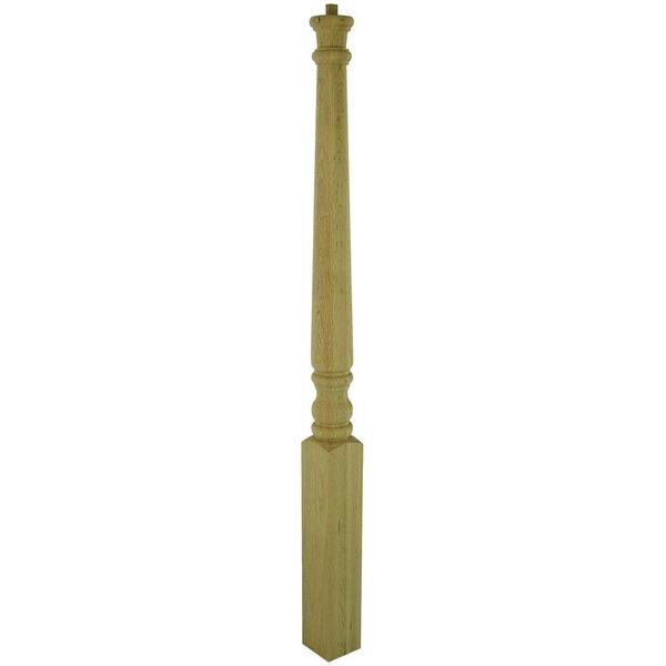 EVERMARK Stair Parts 4010 43 in. x 3 in. Unfinished Red Oak Pin Top ...