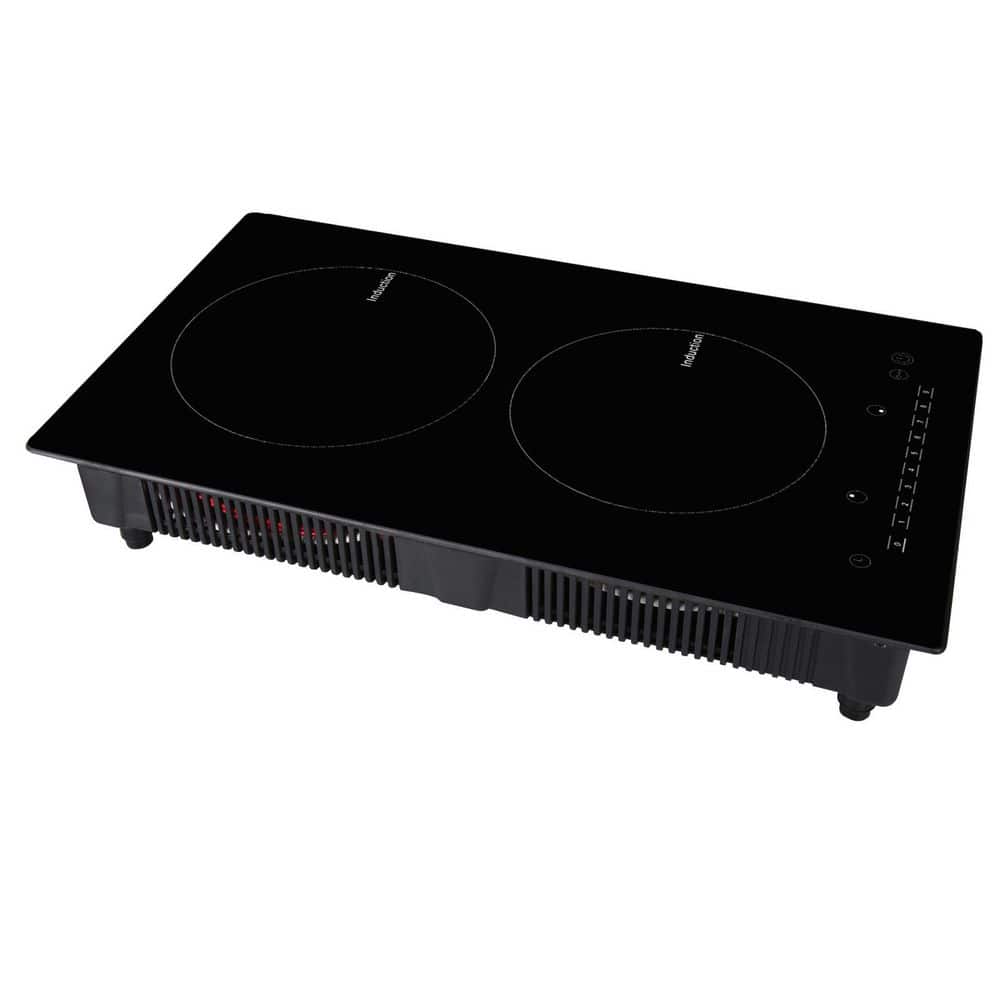 SKYSHALO Electric Cooktop, 2 Burners, 12 in. Induction Stove Top, Built ...