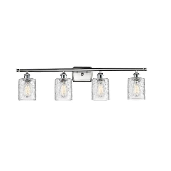 Innovations Cobbleskill 36 in. 4-Light Brushed Satin Nickel Vanity ...