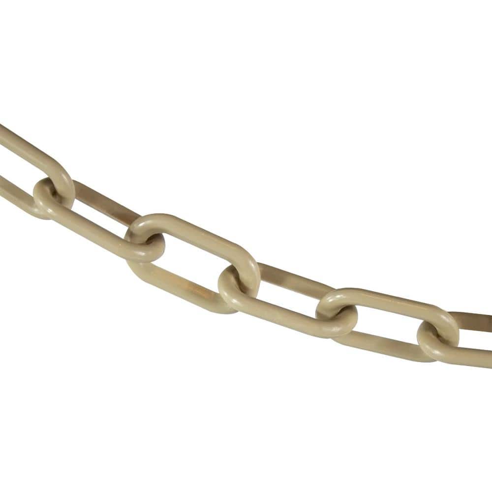 Mr. Chain 2 in. (#8, 51 mm) x 10 ft. Plastic Safety Chain in Army Tan ...