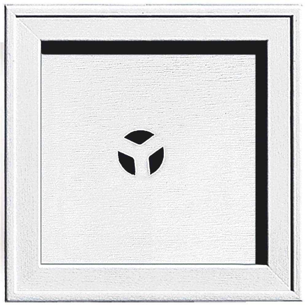 Builders Edge 7.75 in. x 7.75 in. #001 White Recessed Square Universal ...
