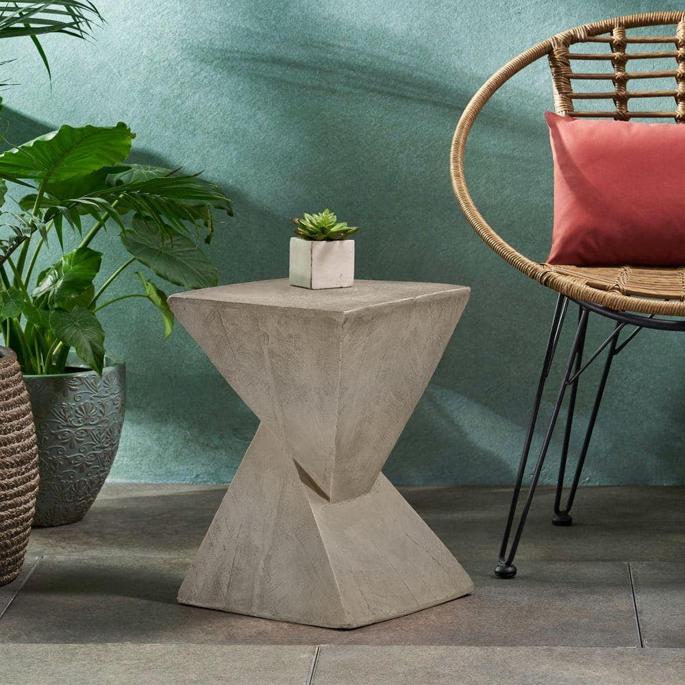 Modern Outdoor Side Table-Handcrafted Hourglass Accent Table ...