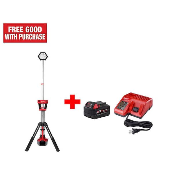 Milwaukee M18 18-Volt Lithium-Ion Cordless Rocket Dual Power Tower ...