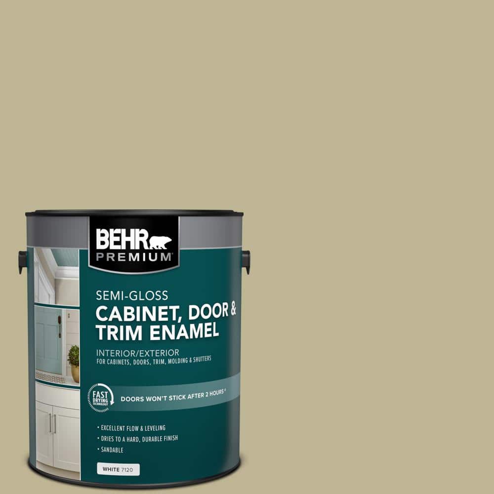 BEHR PREMIUM 1 gal. #MQ6-30 Bamboo Shoot Semi-Gloss Enamel Interior ...