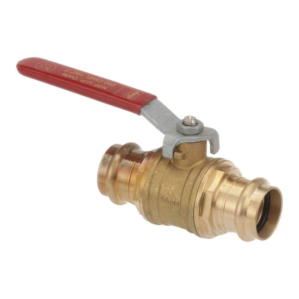 Viega ProPress 1 in. Press Zero-Lead Bronze and Brass Ball Valve 24010 ...