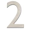 Architectural Mailboxes 5 in. Satin Nickel Floating House Number 2 ...