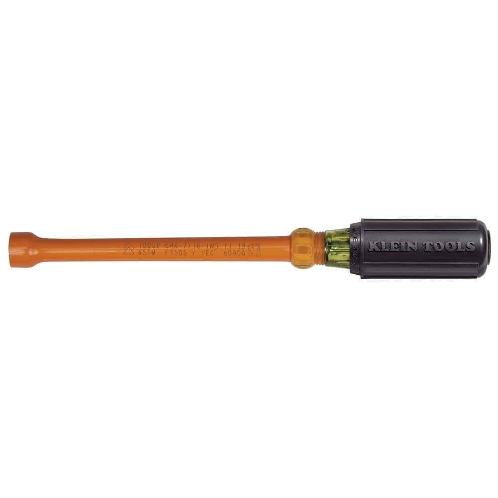 Klein Tools 7/16 in. Insulated Nut Driver with 6 in. Hollow Shaft ...