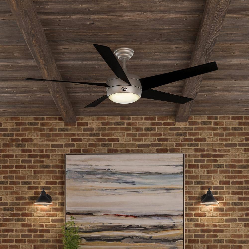 Reviews for Hampton Bay Windward II 54 in. Indoor Brushed Steel Ceiling ...