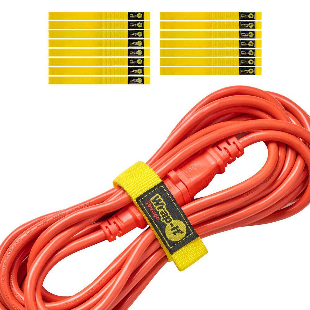 Reviews for Wrap-It Storage 12 in. Yellow Weatherproof Hook and Loop ...