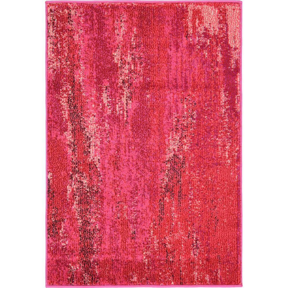 Unique Loom Jardin Lilly Pink 2' 2 x 3' 0 Area Rug 3128103 - The Home Depot