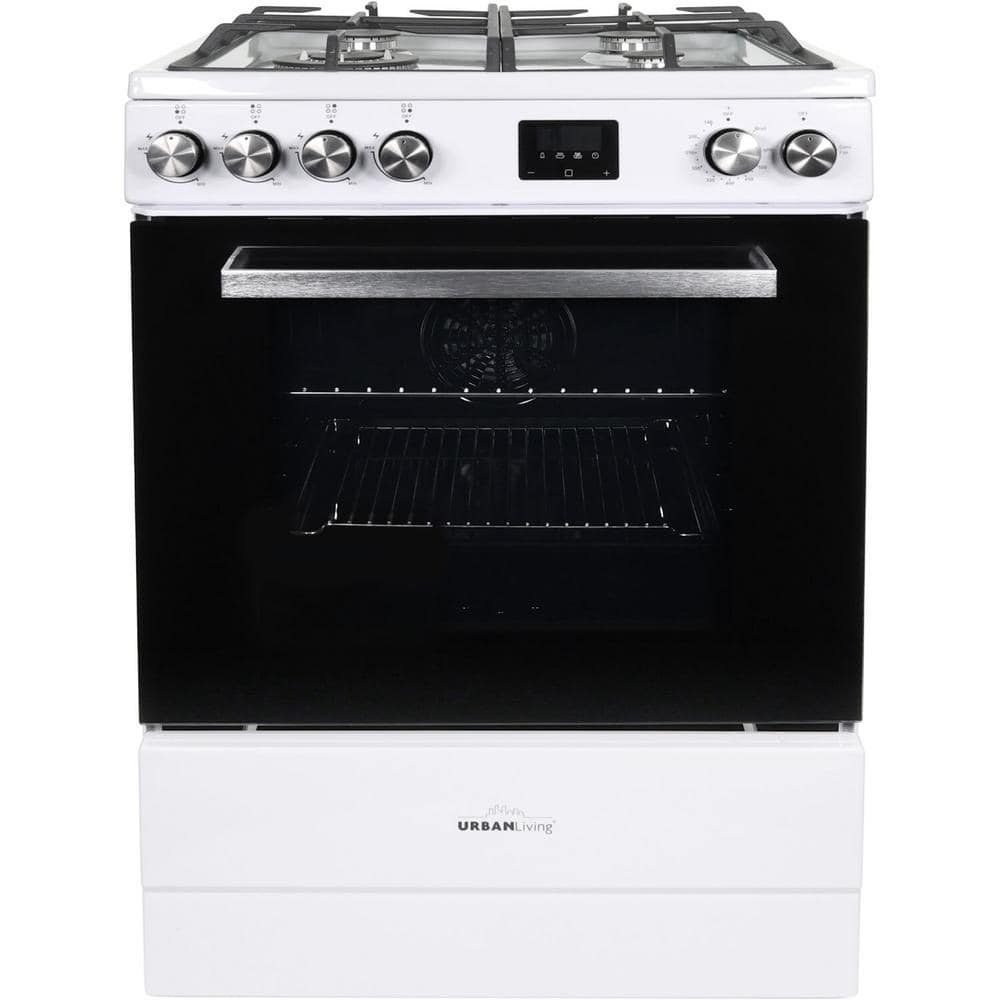 URBAN LIVING 24 in. 4 Element Freestanding Gas Range, Compact Oven and ...