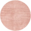 Unique Loom Davos Shag Dusty Rose Pink 7 ft. x 7 ft. Round Area Rug ...