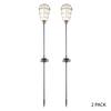 Alpine Corporation 34 in. Tall Outdoor Solar Powered Edison Bulb Black ...
