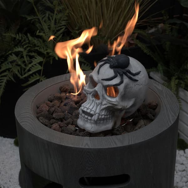 3000°F Halloween Hellfire Skull, MgO Fire Pit Decor Garden Statue for ...