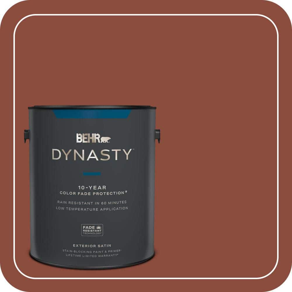BEHR DYNASTY 1 gal. #QE-14 Spiced Red Satin Enamel Exterior Stain ...