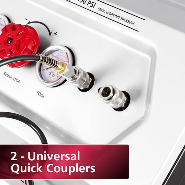 Husky 8 Gal. 150 PSI Electric Oil-Free Quiet Workshop Air Compressor in ...