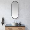 ROSWELL Luarca 18 in. W x 48 in. H Metal Framed Oval Bathroom Vanity ...