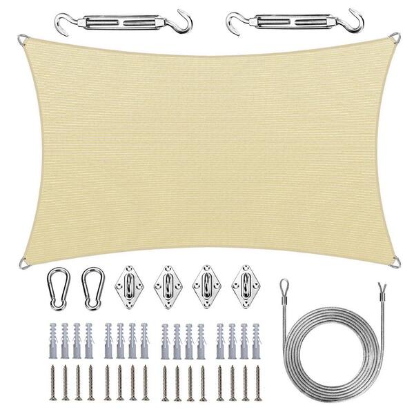 ROYAL SHADE Pro Ring 20 ft. x 24 ft. Rectangle Sun Shade Sail with ...