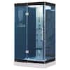 MESA 47 in. x 35 in. x 86 in. Left Sided Steam Shower Enclosure Kit ...