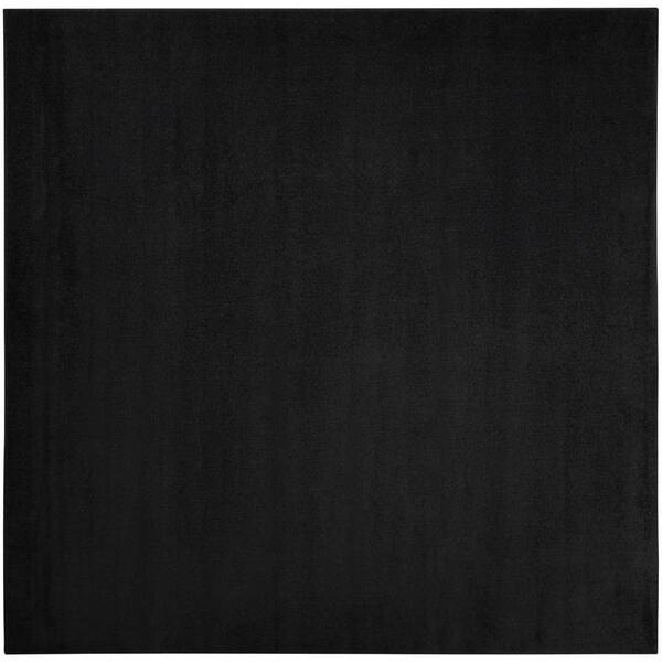 Nourison Sandy Black 9 ft. x 9 ft. Solid Contemporary Square Area Rug ...