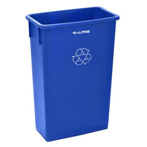 Alpine Industries Blue Rectangular Paper Recycling Trash Can Lid for 23 ...