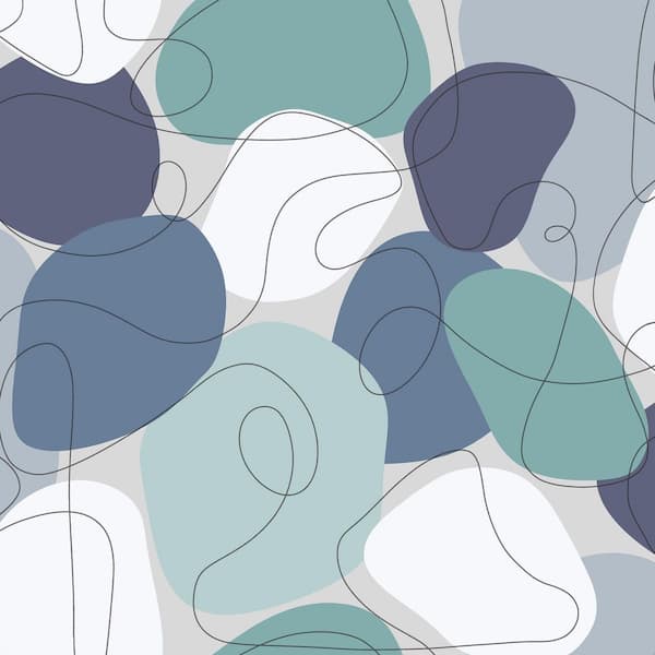 Envy Mood The Blues Matte Non Woven Removable Paste The Wall Wallpaper ...