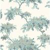 Brewster Home Fashions Ashdown Teal Tree Wallpaper Sample M1673SAM ...