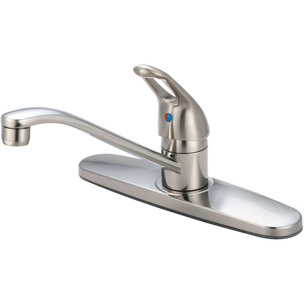 OLYMPIA Single-Handle Standard Kitchen Faucet in Brushed Nickel K-4170 ...