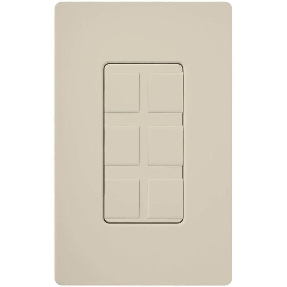 Lutron Claro 6-Port Frame, Ivory (CA-6PF-IV) CA-6PF-IV - The Home Depot
