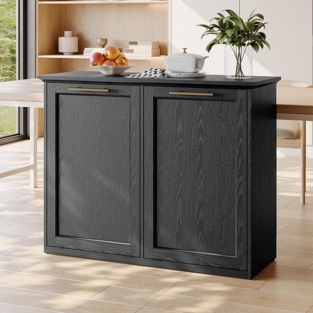 Tilt Out Trash Cabinet 41 in. D x 14W in. x 31.98 in. H Wooden Trash ...