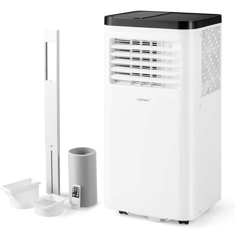 Costway 10000 BTU (ASHRAE) Portable Air Conditioner with Fan and Dehumidifier Remote Control ...