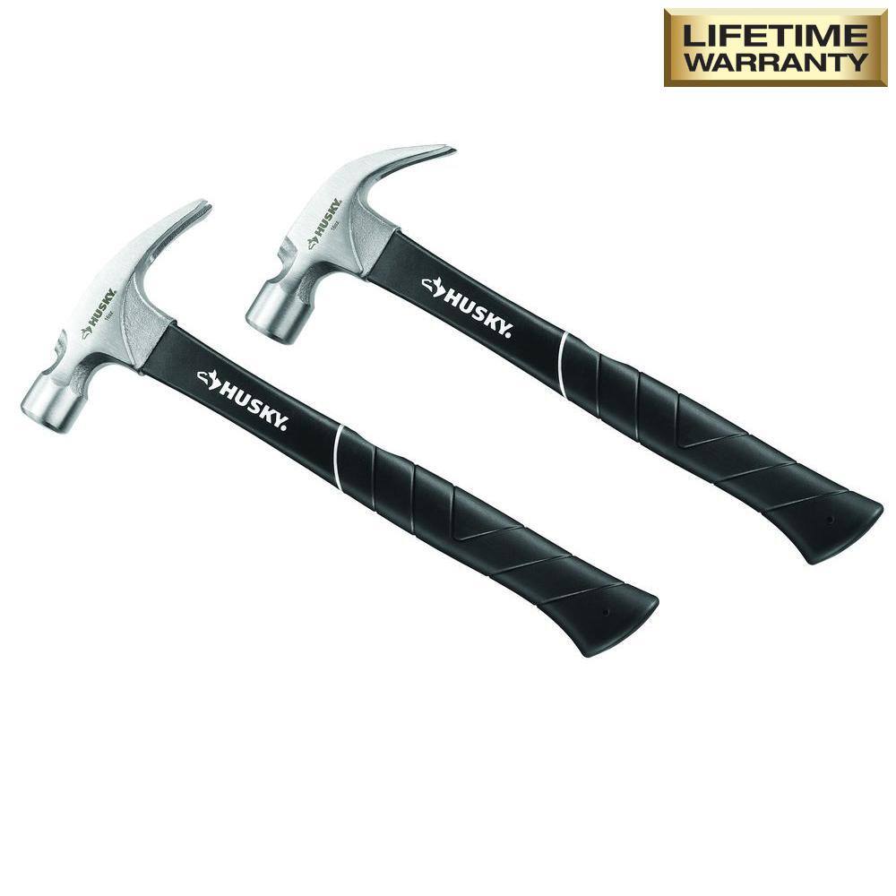 Husky 16 oz. Fiberglass Claw Plus Ripping Hammer (2-Pack) N-G16SC2HD-HN ...