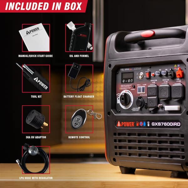 Inverter Generator A-iPower 4600W Portable - RV Ready With CO Sensor ...